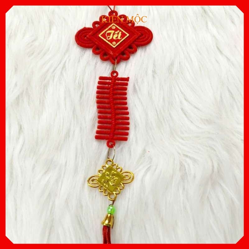 1 red velvet hanging string, decorative wicker CNY, parallel sentences ...