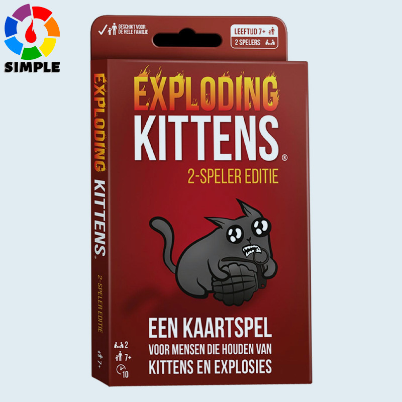 Exploding Kittens Original 2 Player Edition - Hilarious Games for Family Game Night - Funny Card ...