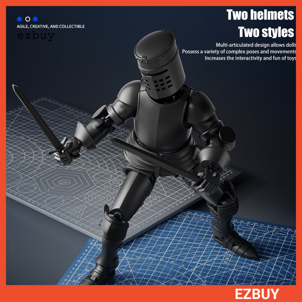[EY] Poseable Knight Figure Collectible Robot Figurine Medieval Warrior ...