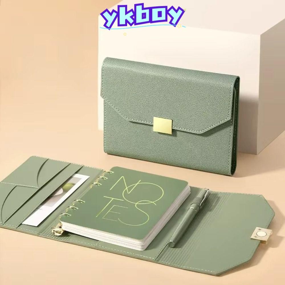 YKBOY Binder Notebook, A6/A5 PU Leather Refillable Notebook, Agenda ...