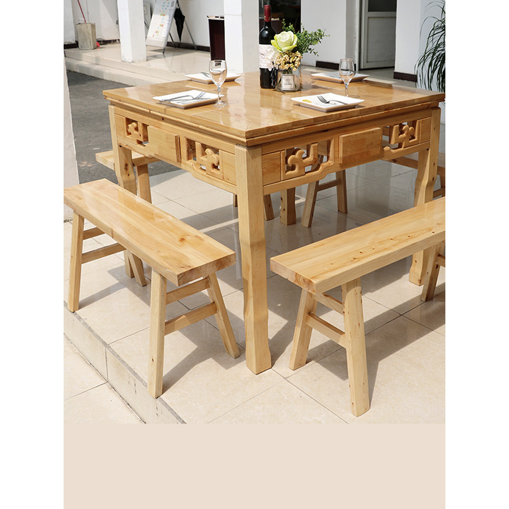 Solid Wood Dining Tables and Chairs Set Restaurant Dining Table Small ...