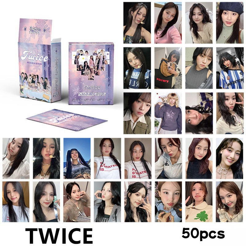 50-55pcs/box TWICE Album Photocards Hare Hare Hologram Laser Cards Nayeon Jeongyeon Momo Sana ...