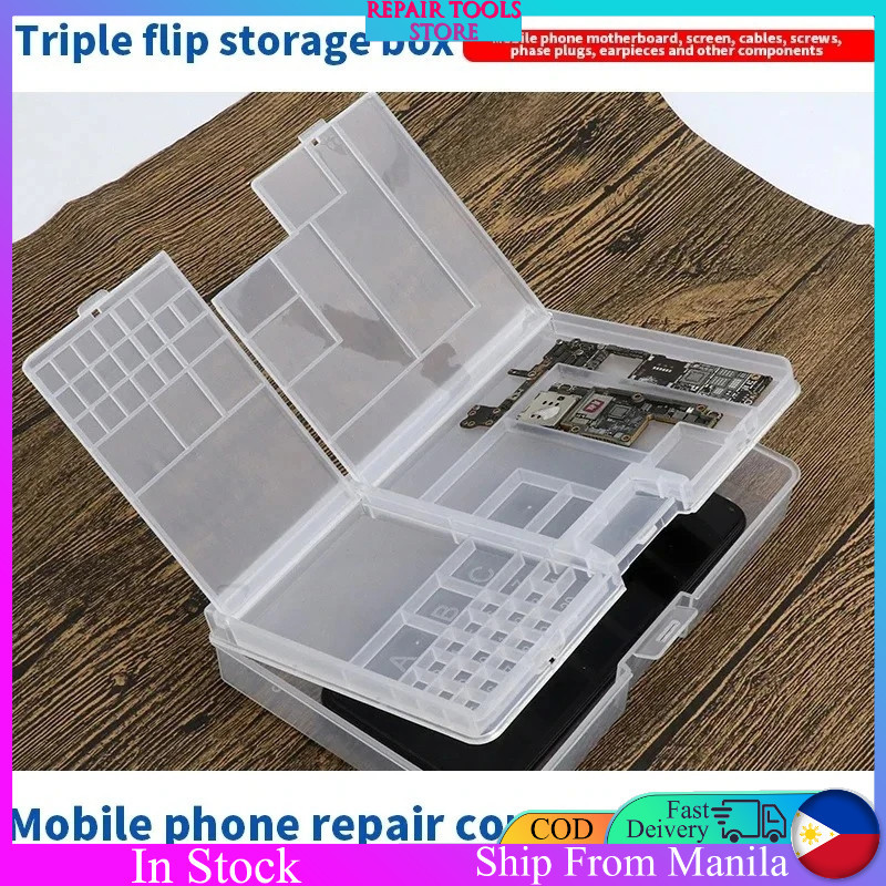 【PH STOCK】OSS W203 SS-001A Multi Functional Mobile Phone Repair Storage Box for Mobile Phone ...