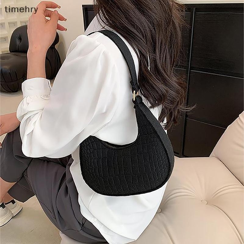 TY Candy Color Advanced Design Texture Armpit Handbags Felt Shoulder ...