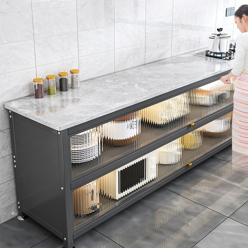 Kitchen Storage Rack Floor Multi-layer Sintered Stone Cabinet Multi ...