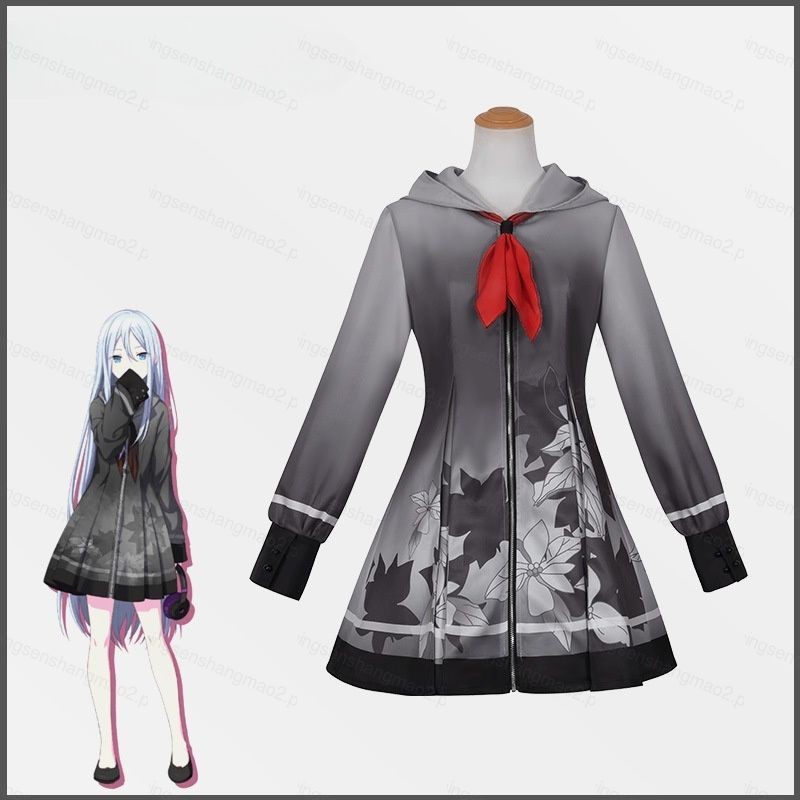 PS2 Yoisaki Kanade Cosplay Coat Dress Tie Anime Project Sekai Colorful ...