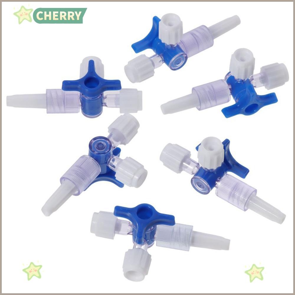 CHERRY3 6pcs 3-Way Valve, Luer Connections Plastic Ball Valve, Disposable Male Lock 3-Way ...