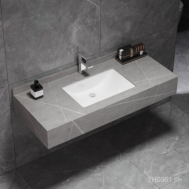 Wash basin#Semi-Embedded Rock Slab Wash Basin Single Basin Integrated ...