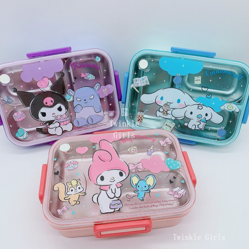 Kuromi Cinnamoroll 304 Stainless Steel Lunch Box Kids Girls Removable ...