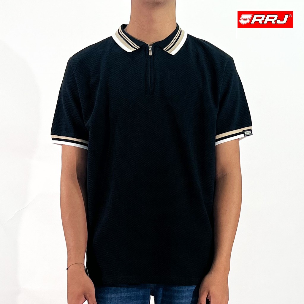 RRJ Men's Basic Collared Shirt Comfort Fitting Pique Fabric 167991 (Navy) | Shopee Philippines