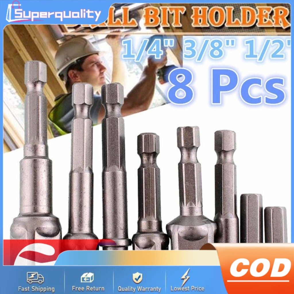 8pcs Sleeve Connecting Rod Head Socket Adapter Impact Hex Shank Drill ...