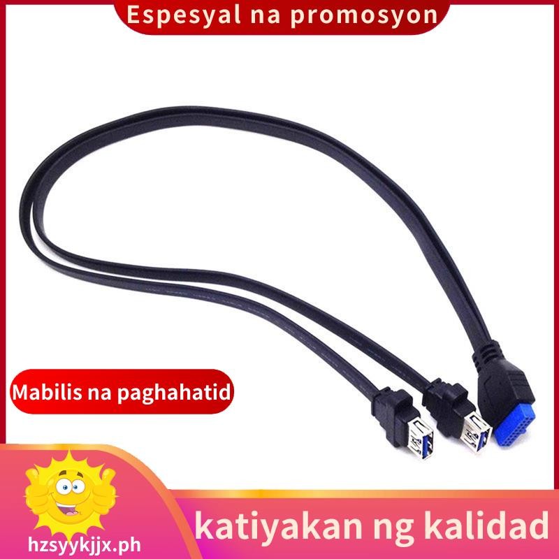 0. Dual 2 Port USB 3.0 Front Panel Extension Cable a Type Female to 20 ...