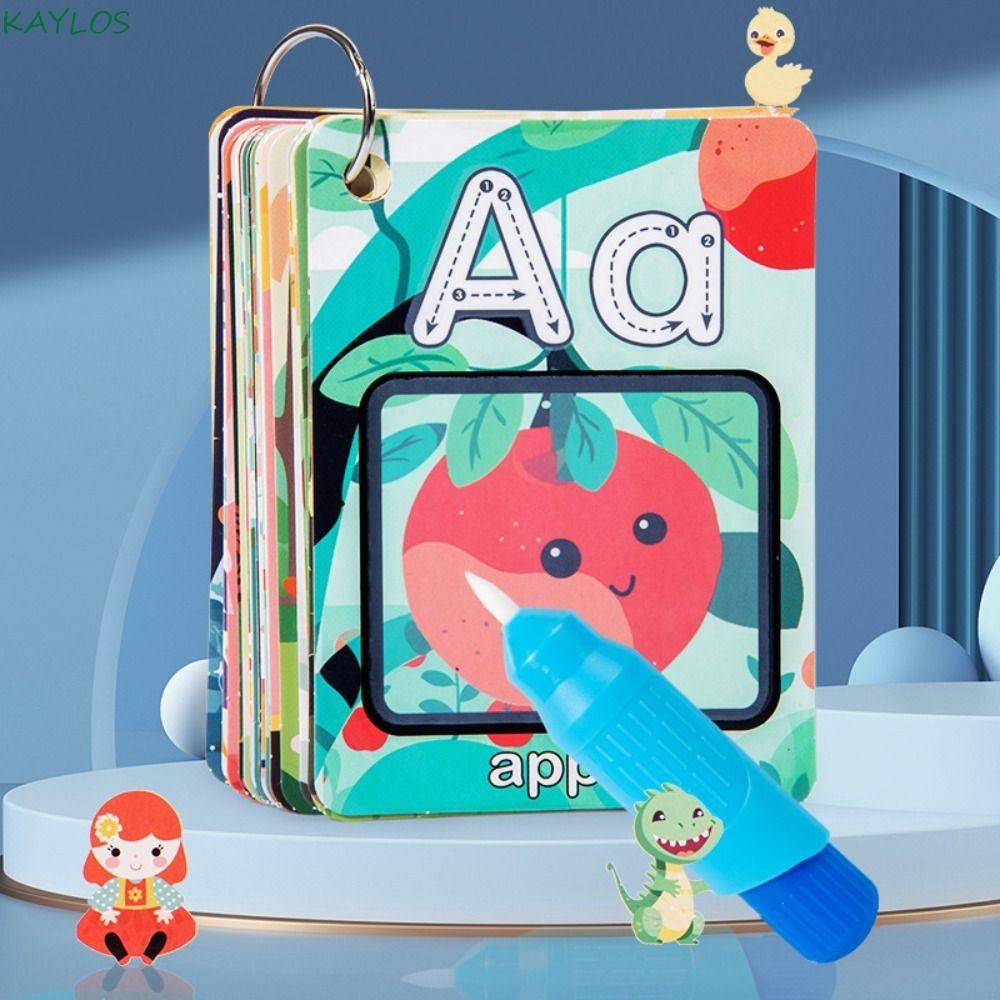 KAYLOS Watercolor Alphabet Flashcards, Paper 26 Alphabet Water Drawing ...