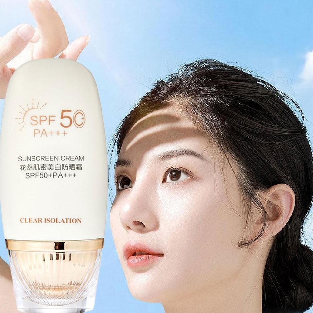 Flower Extract Skin Brightening Sunscreen Spf50+pa++50ml N4k6 | Shopee ...