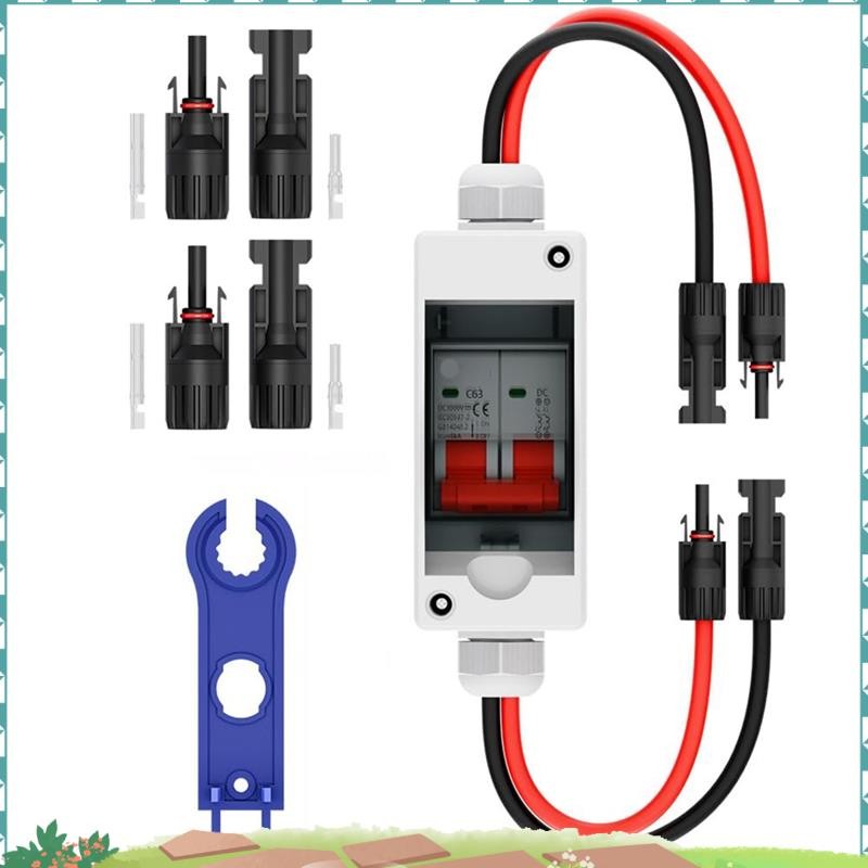 Solar Panel Disconnect Switch, 63A DC 1000V Breaker Box PV Disconnect ...