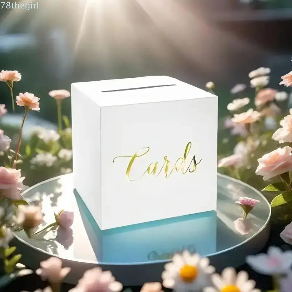 THEGIRL Wedding Card Box, White Black Blessing Gift Card Box, Envelope ...