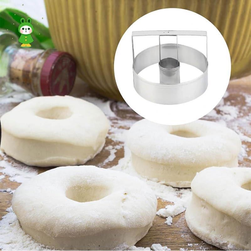 2-Pack Stainless Steel Donut & Cookie Cutters - One-Press Mold for ...