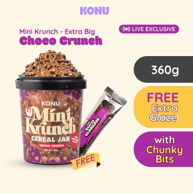 [FREE EXTRA GLAZE NEW CHUNKY BITS] Konu Mini Krunch Cereal Jar Extra ...