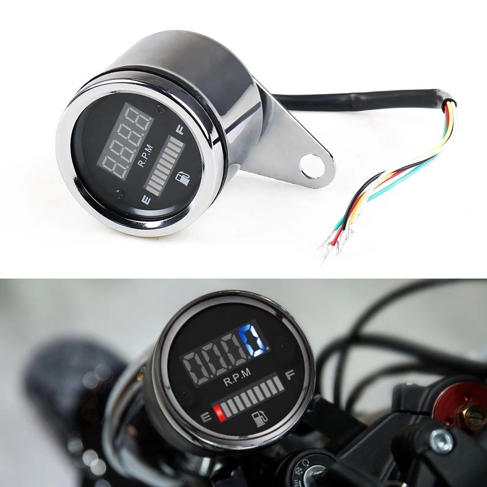 Motorcycle Retro Modified Tachometer Tachometer Digital Universal LDE ...