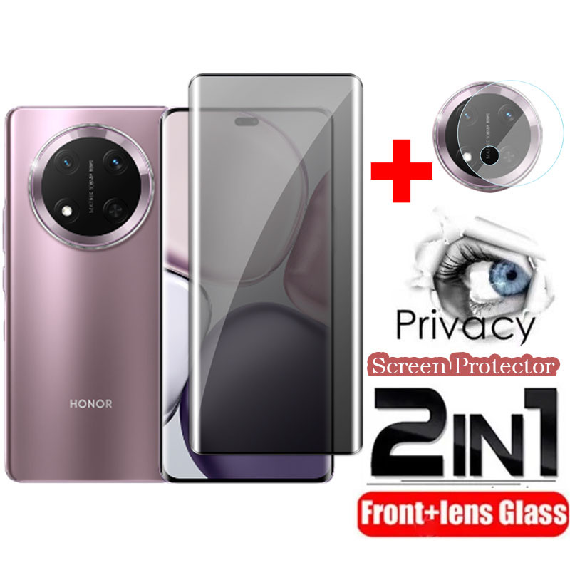 2in1 3D Curved Privacy Screen Protector For Honor X9c 5G X9 9C 2024 Anti-Spy Full Cover Tempered ...