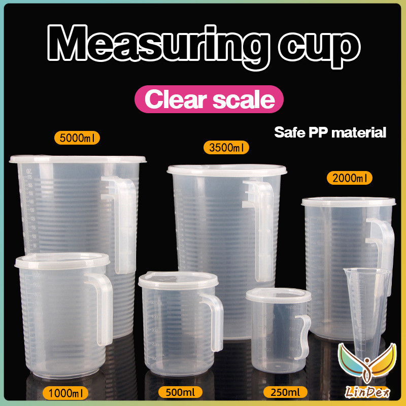 LD Clear Plastic Measuring Cup Pitcher Liquid Measure Jug Cup Container ...