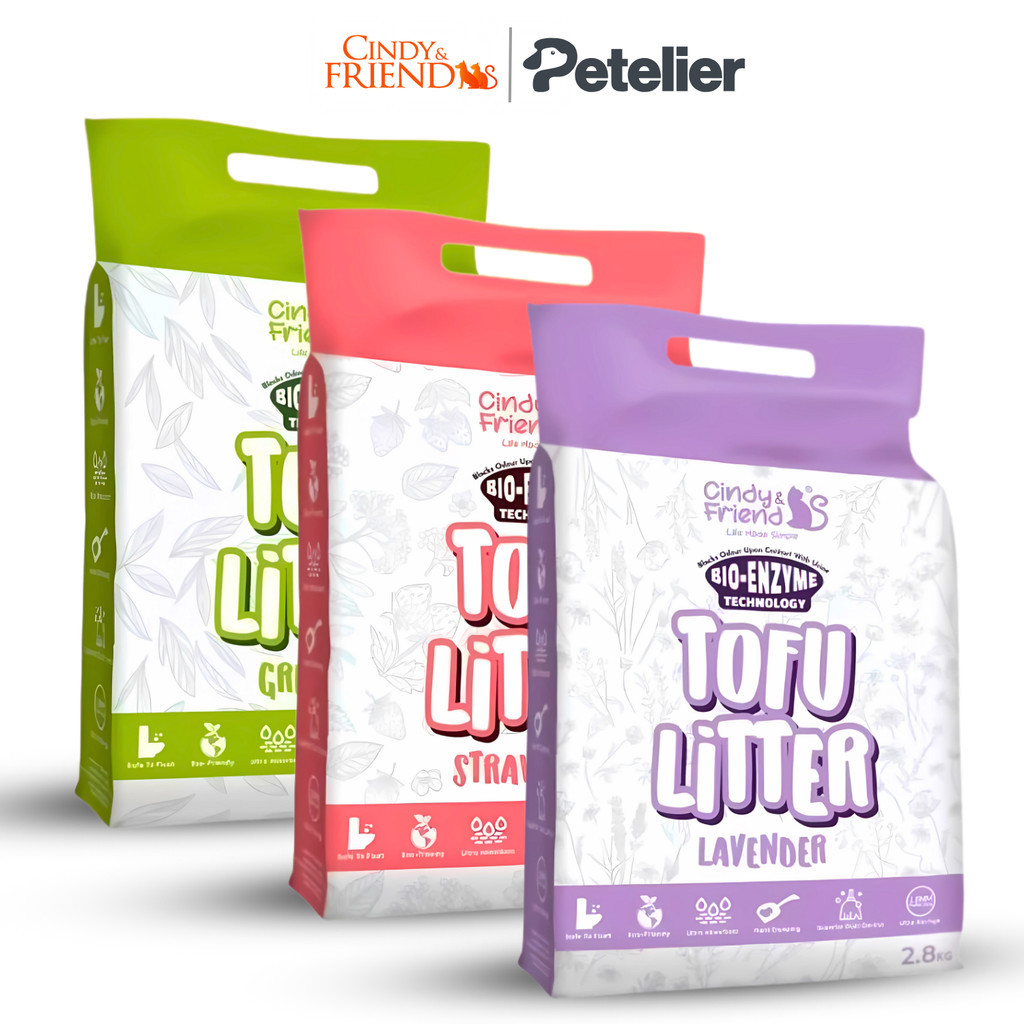 Cindy's & Friend Tofu Cat Litter 7L, Eco Friendly and Ultra Absorbent ...