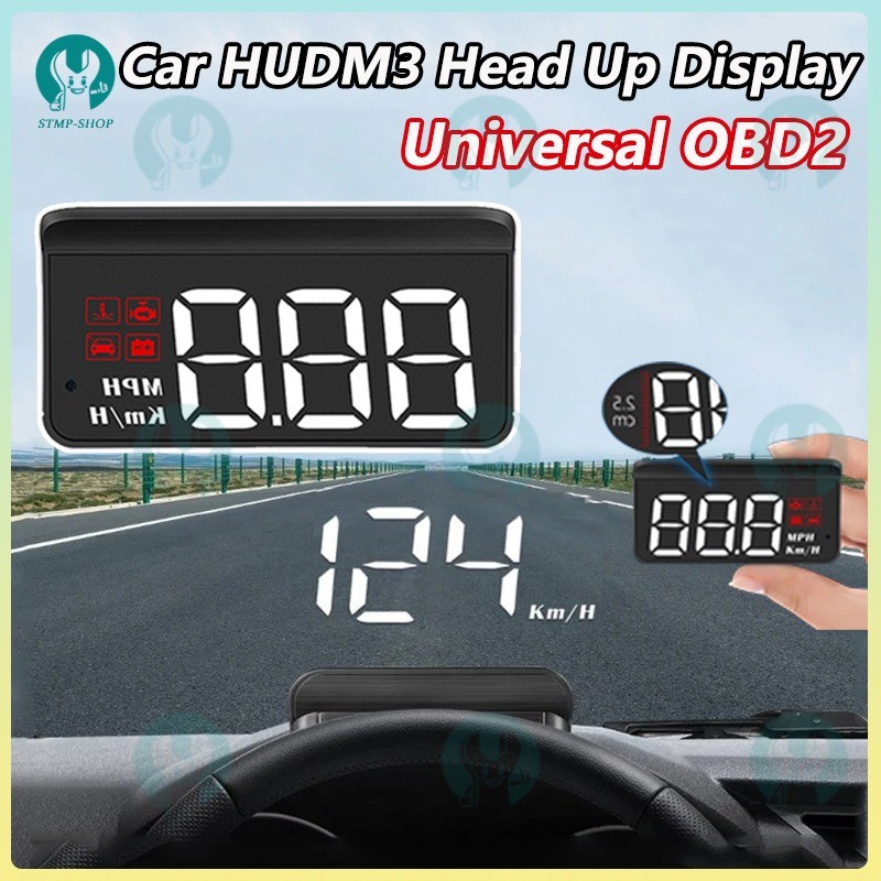 M3 Auto HUD OBD2 Head Up Display Projection on Glass Car Speed ...