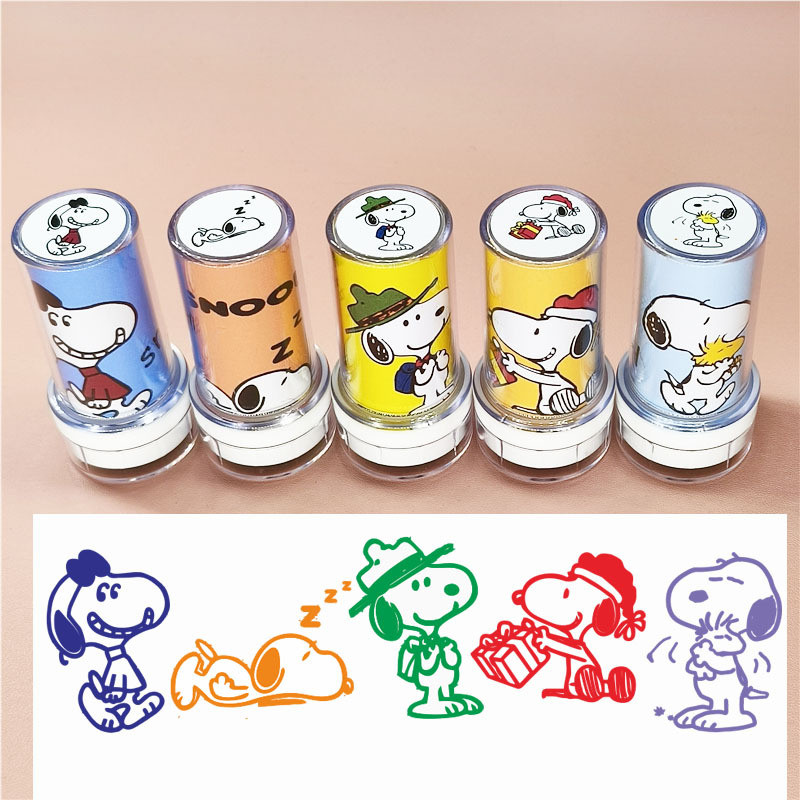 Snoopy Cartoon Seal Handbook Stamp Cute Puppy Stamp Color Children's ...