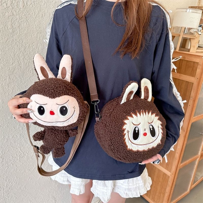 Kawaii Plush Cartoon Labubu Handbag Labubu Shoulder Messenger Bags ...