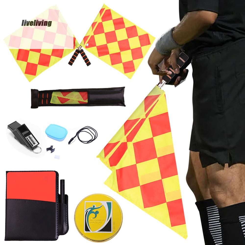 Soccer Referee Kit Soccer Referee Flag Red and Yellow Cards Referee ...