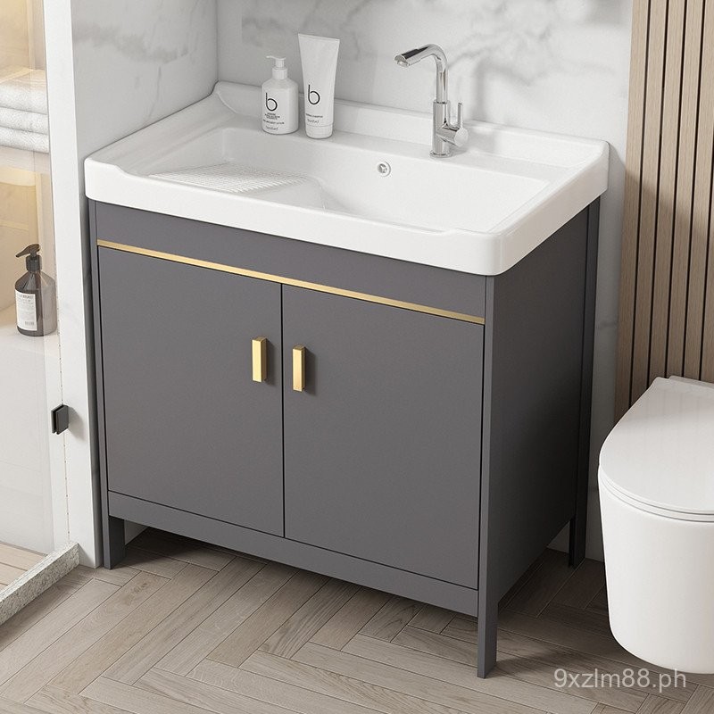 ll Balcony Laundry Basin with Washboard Integrated Bathroom Ceramic ...