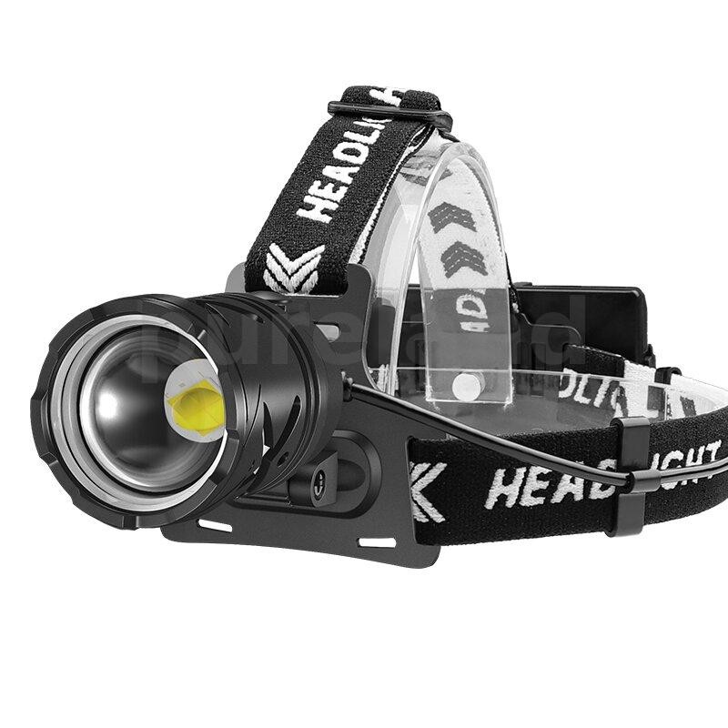 Bright XHP 70 LED Headlamp Long-Range Rechargeable Adjustable Focus ...