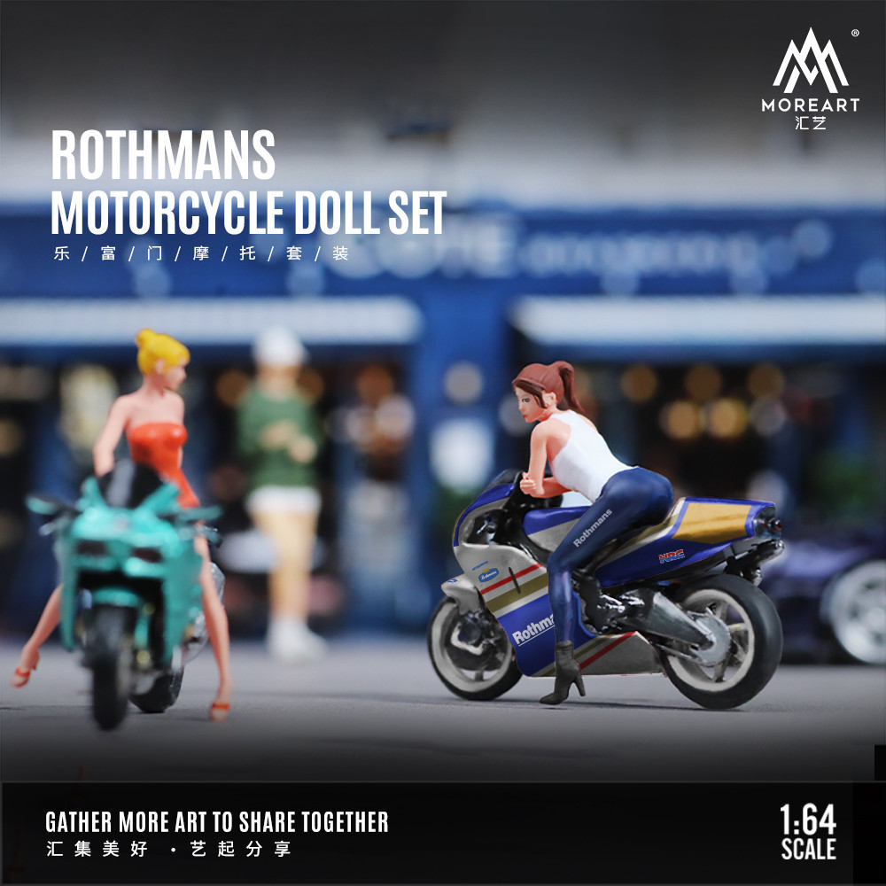 MoreArt 1:64 Motorcycle Doll Set Resin Model，Motorcycle Girl | Shopee ...