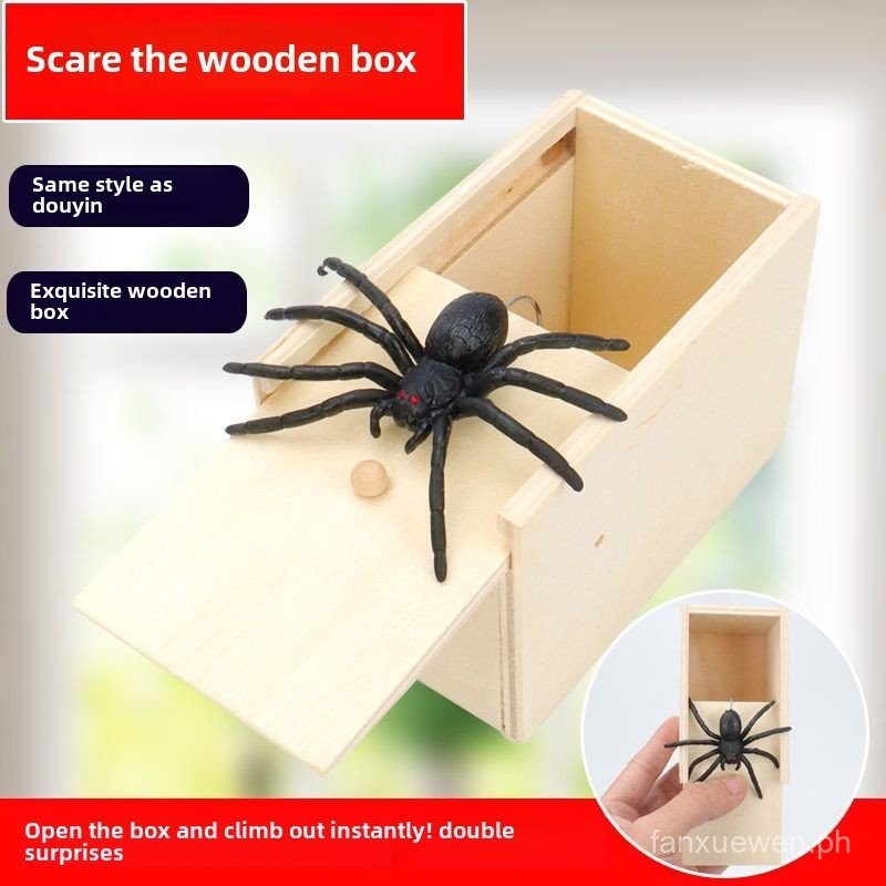 Spoof Trick Props Small Wooden Box Halloween Prank Bug Box Horror Scary ...