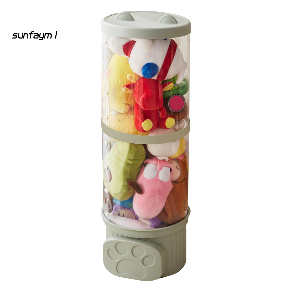 SUNFA Toy Storage Tube Stuffed Animal Storage Solution Transparent ...