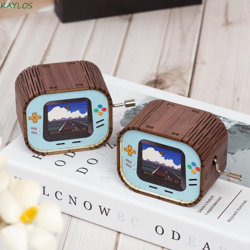 KAYLOS Hand Cranked Wooden Music Box, Happy Birthday To You Retro ...