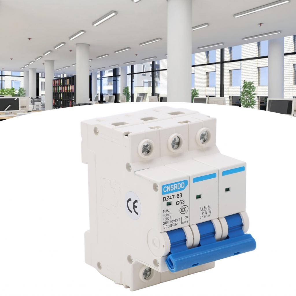 Iuxishop Overload Protection Switch Nylon Pa66 Shell DIN Rail Mount 3P Miniature Circuit Breaker ...