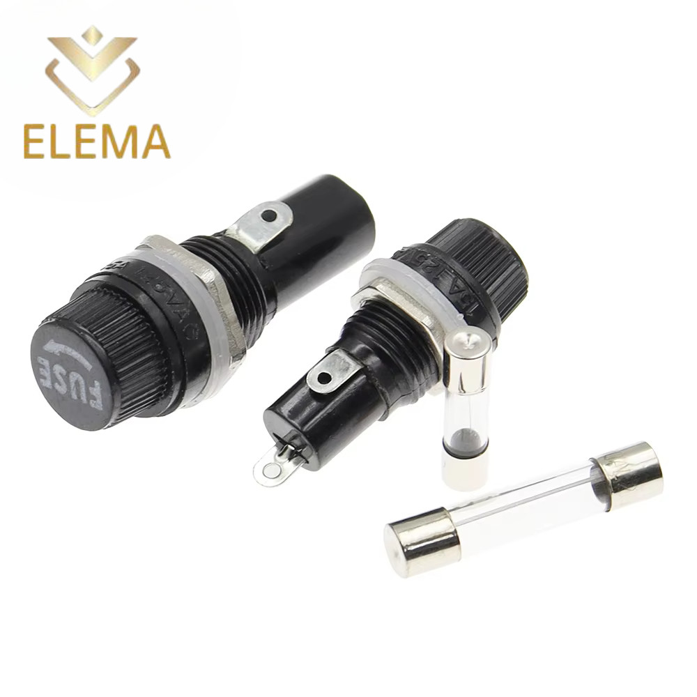 5*20mm 6*30mm Glass Fuse Holders AC 250V 10A 5x20 6x30 Insurance Tube ...