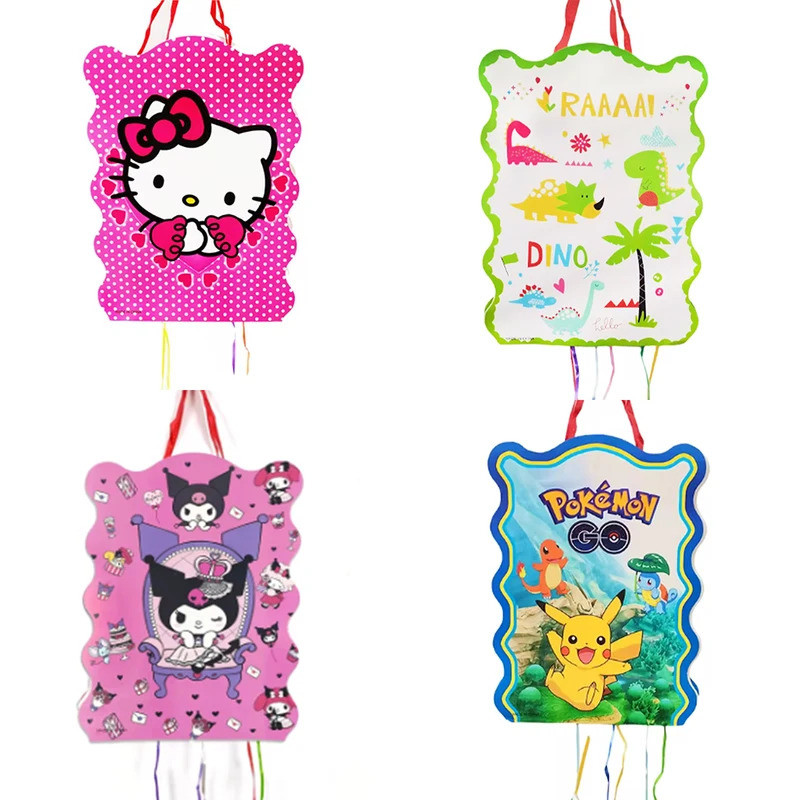 Kuromi Hello Kitty Dragon Ball Pikachu Paper Folding Pinata Kids Girls ...