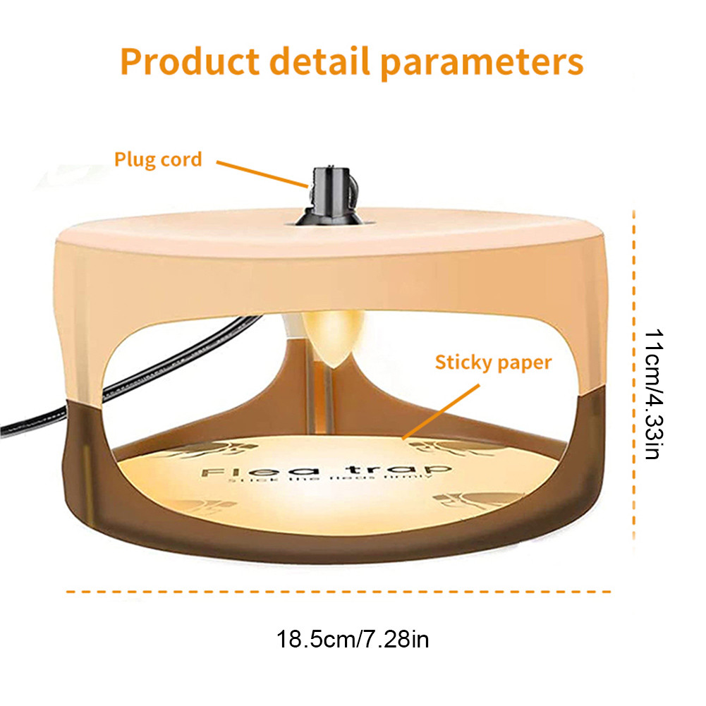 Flea Traps Natural Electronic Flea Light Trap Bed Bug Killer Indoor ...