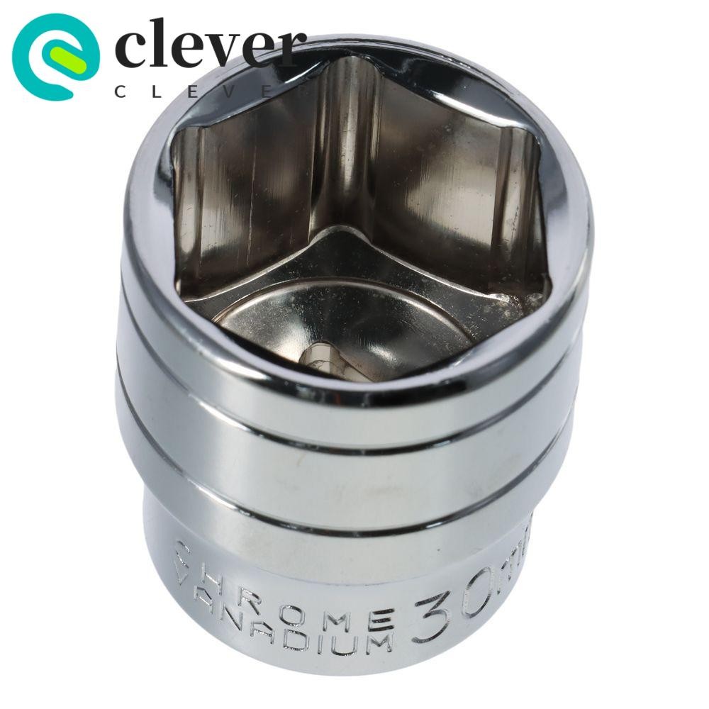 CLEVER 1/2-Inch Drive, Metric 30mm Shallow Sockets, Car Repair Chrome ...