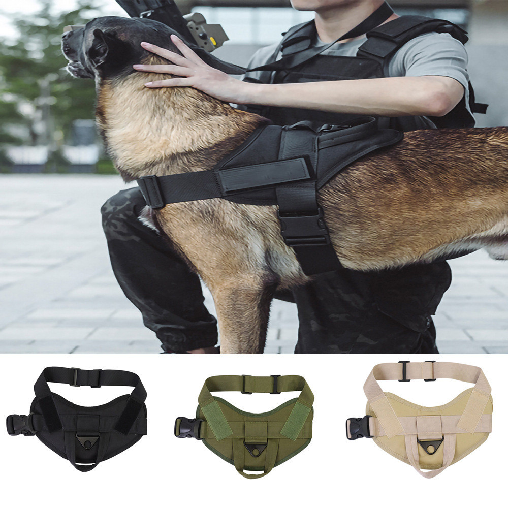 Outdoor Tactical Dog Vest Nylon Tactical Training Dog Vest Body Belt ...