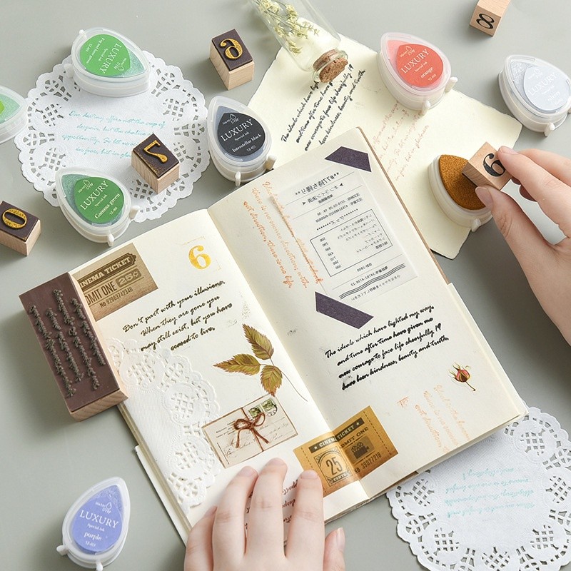 Craft Ink Pad Stamps DIY Multicolor Craft Stamp Pad For Kids Finger ...