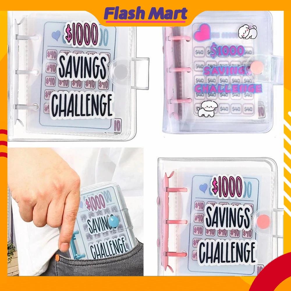 Mini Money Saving Binder Savings Challenges Book Budget Book $1000 Cash ...