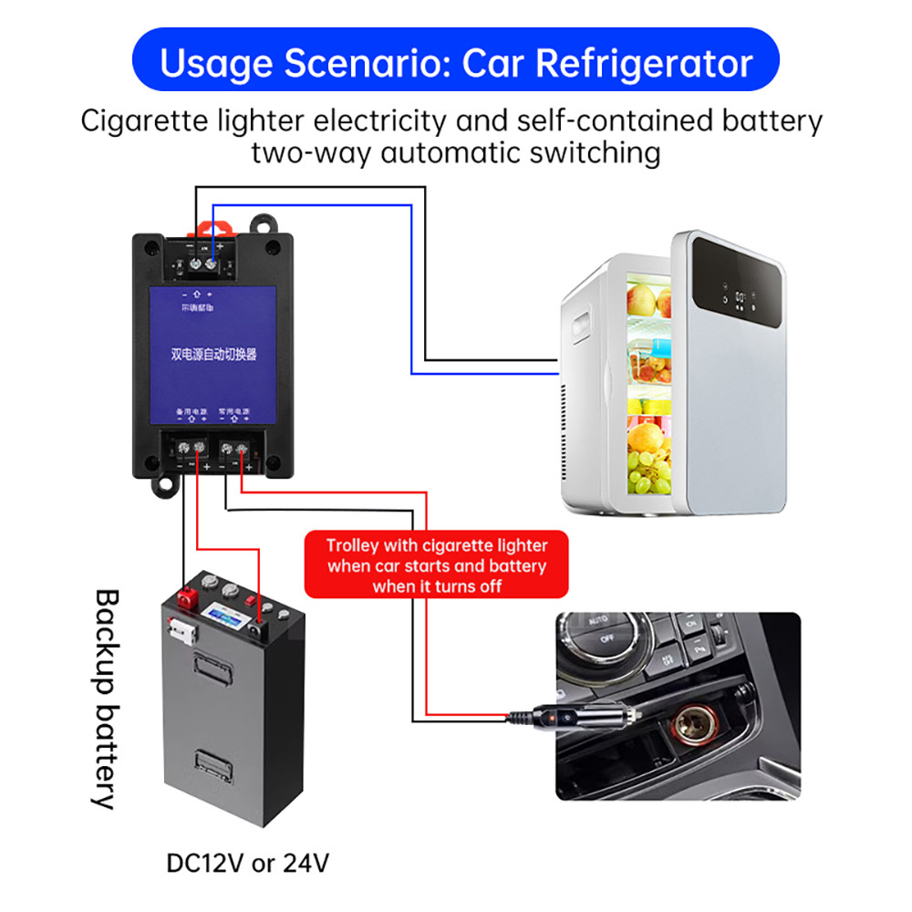 Pcbfun DC Dual Power Automatic Switcher Two-way Without Power Outage ...