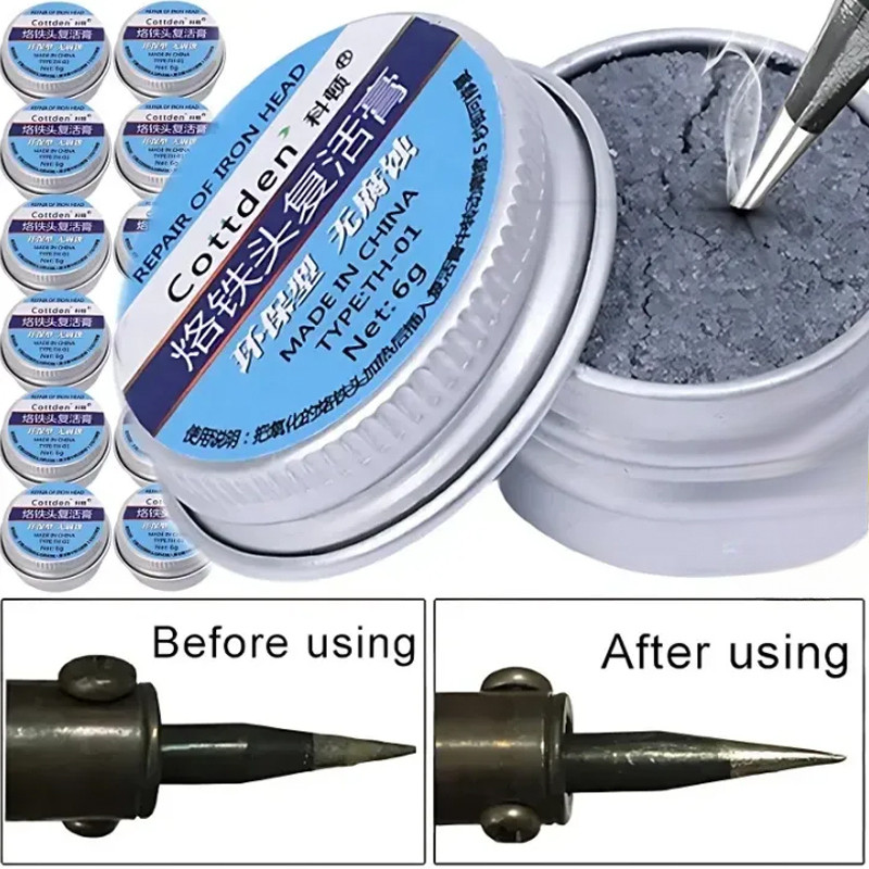 HOT 6g Soldering Iron Tip Tinner Activator Tip Cleaner Remover Lead ...
