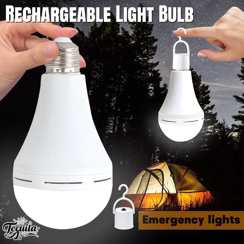 Rechargeable Emergency Light Bulb E27 Energy Saving Waterproof Hanging ...