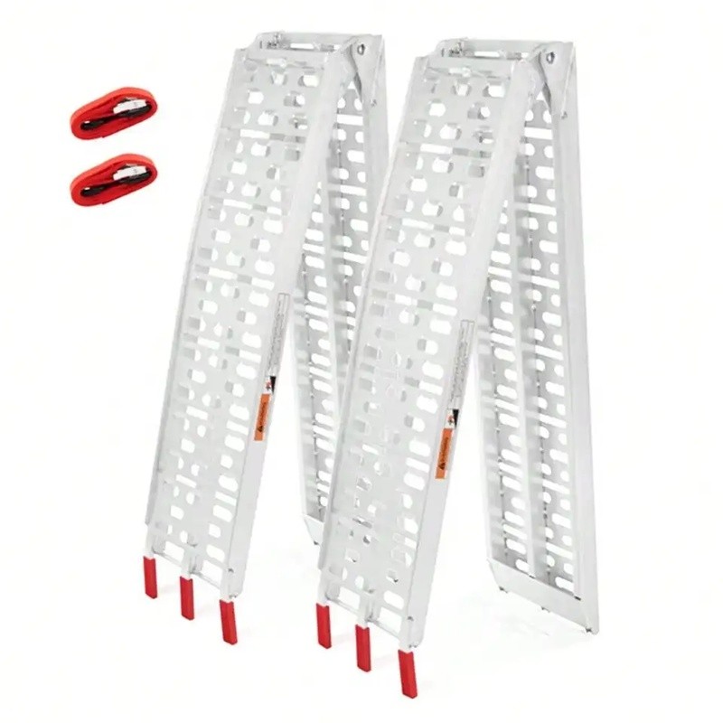 Aluminum portable ramp 2-piece aluminum loading ramp pickup truck ...