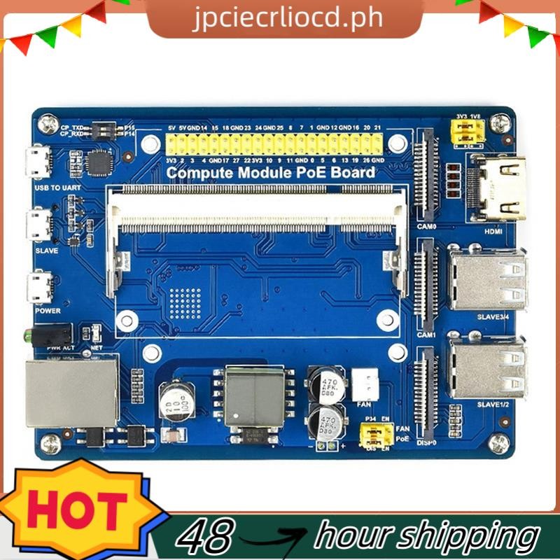 hot saleFor Raspberry Pi CM3 PoE USB Expansion Board Ethernet GPIO Breakout Module HAT for ...