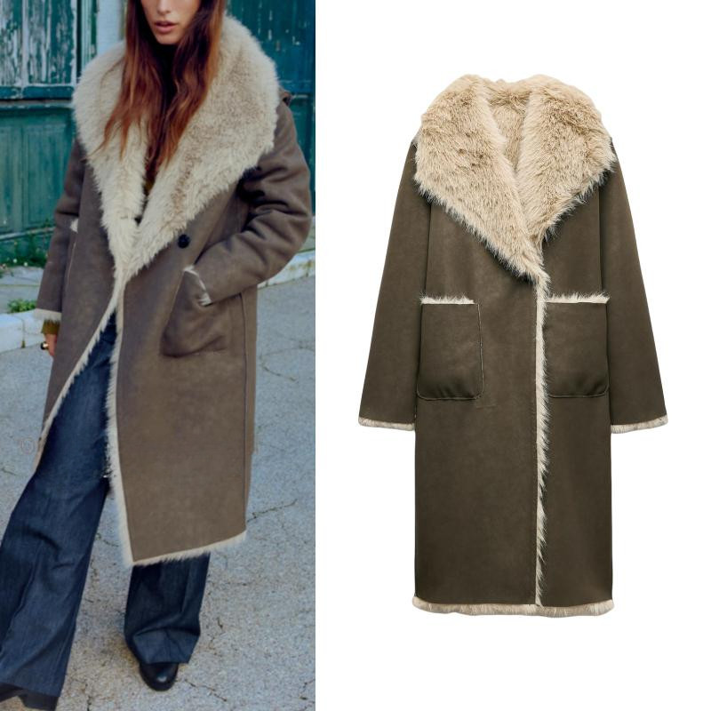 Autumn Winter Boutique Women's High-End Feeling Suede Fur One-Piece ...
